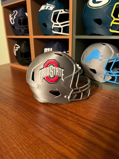Ohio State Buckeyes Football Helmet - Free 3D Print Model - MakerWorld