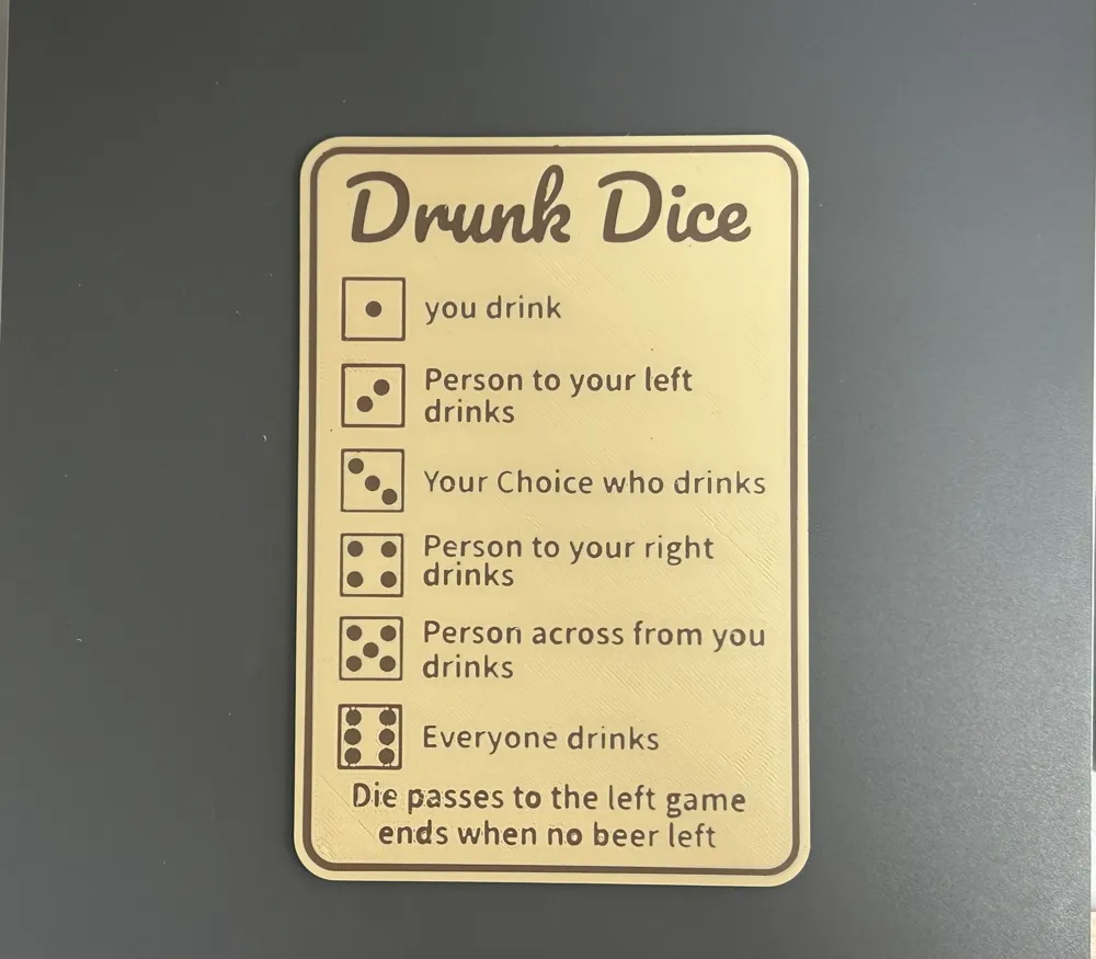 Drunk Dice Drinking Game by Seeker3D - MakerWorld