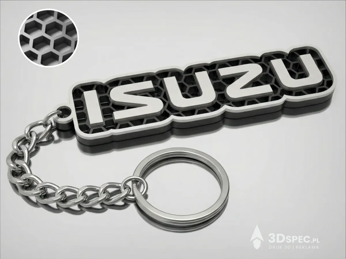 Llavero de panal con logotipo de Isuzu - Modelo de impresión 3D ...