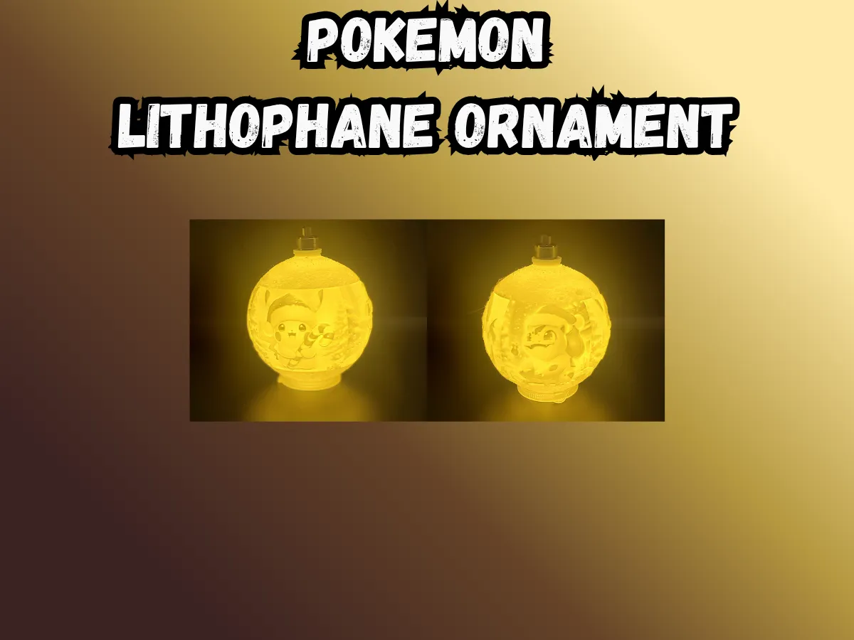 Pokemon Lithophane Christmas Ornament by Galactic Prints MakerWorld ...