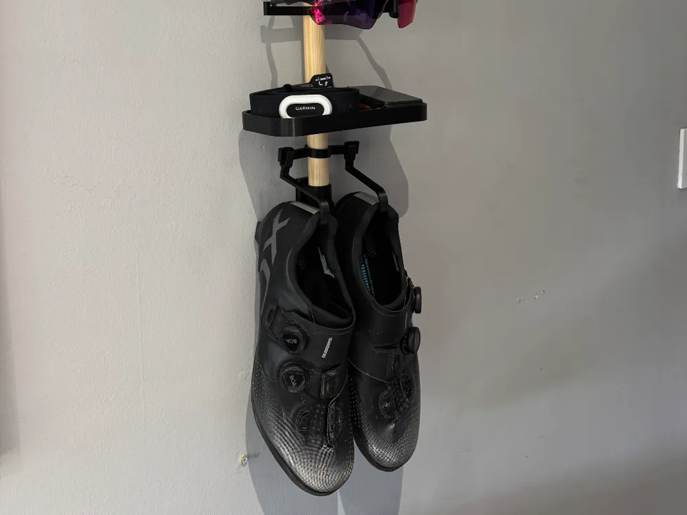 Cleat and Shoe Hanger for Wooden Dowel/Rod/Bar by MatrixOsiris - MakerWorld