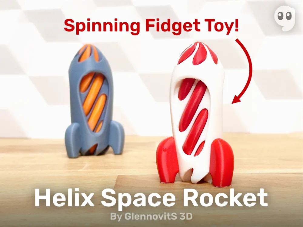 Helix Space Rocket (fidget vortex spinner toy) by GlennovitS 3D ...