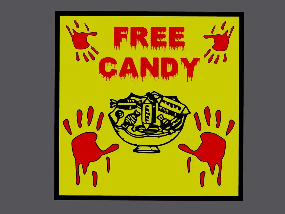 Halloween Free Candy Sign by Botaz19 - MakerWorld