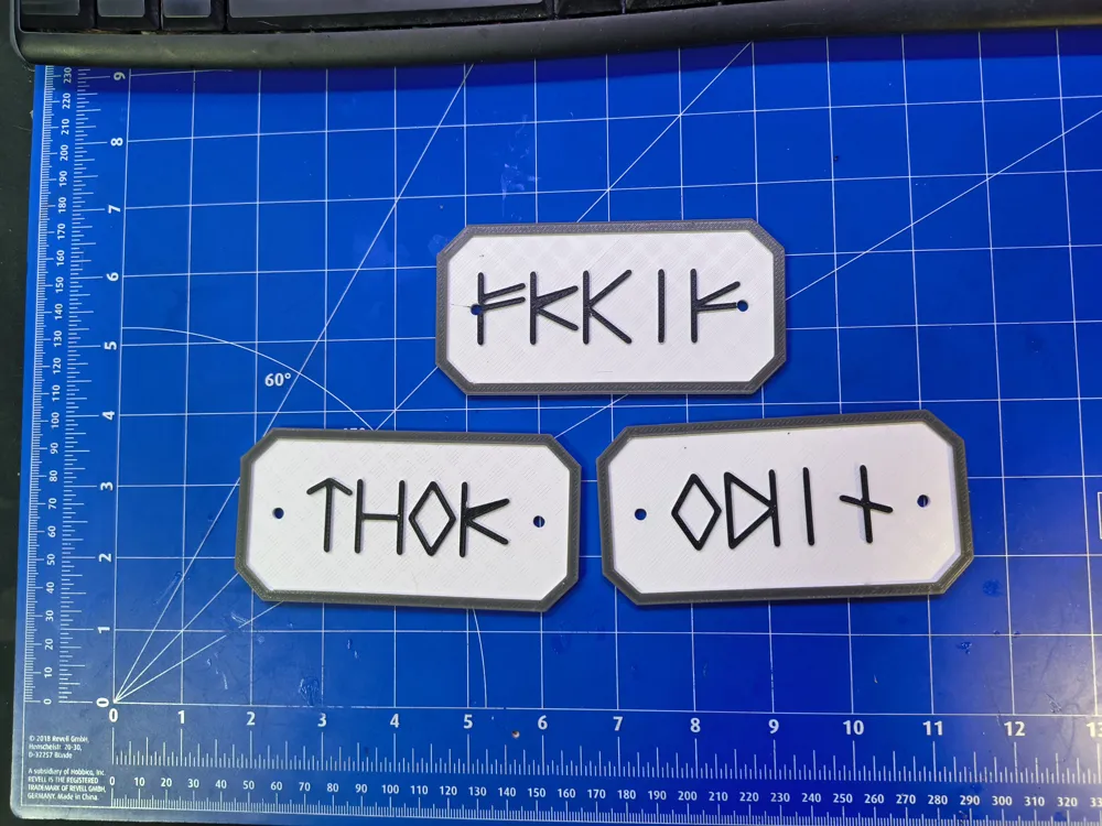 Parametric Rune Name Plate Generator - Free 3D Print Model - MakerWorld