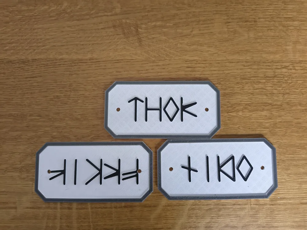 Parametric Rune Name Plate Generator - Free 3D Print Model - MakerWorld