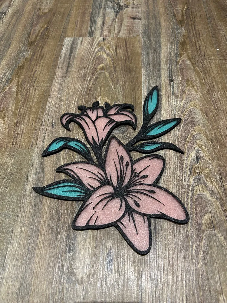 Stained Glass Lily - Free 3D Print Model - MakerWorld