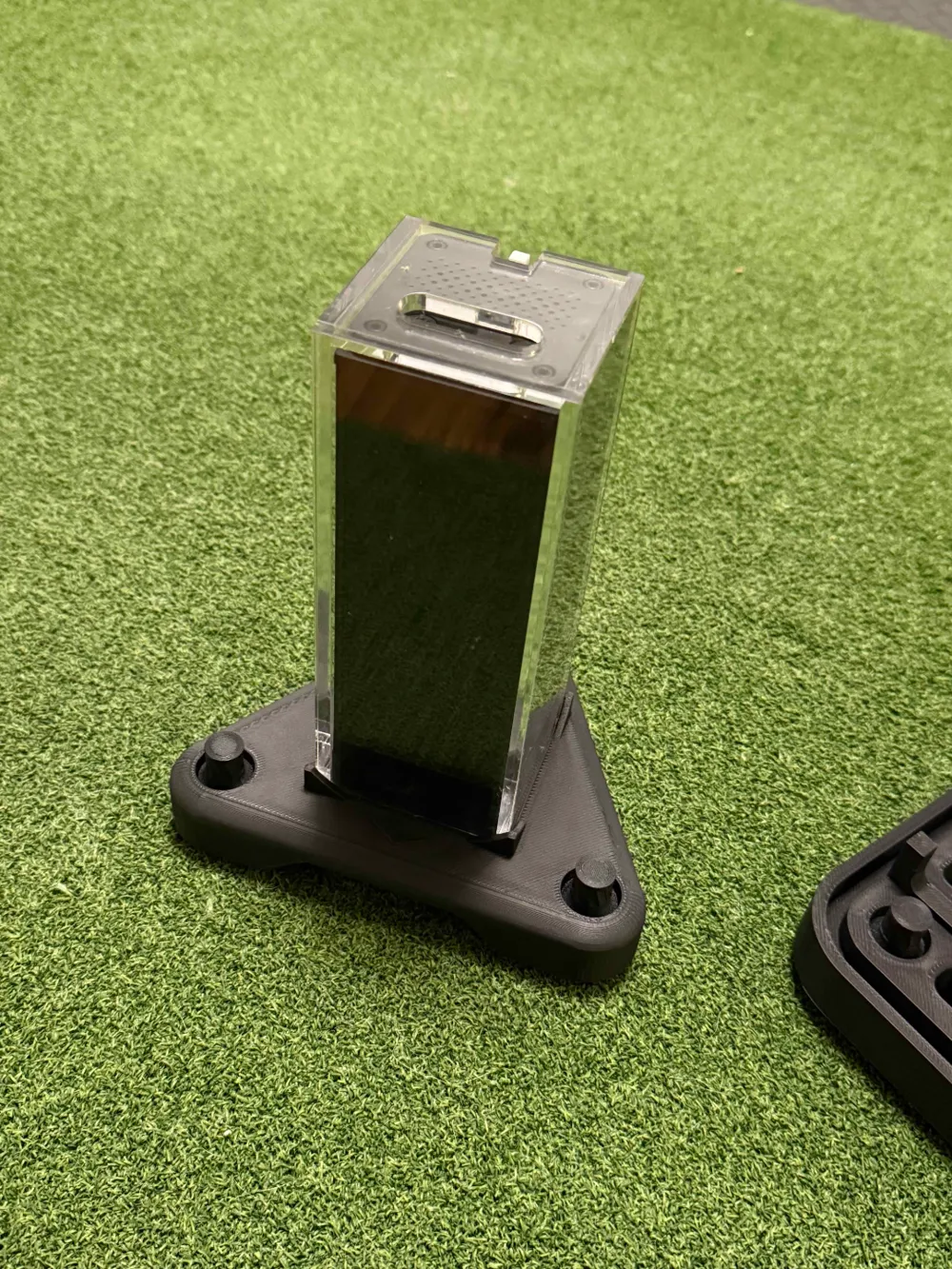 Square golf launch monitor base - Free 3D Print Model - MakerWorld
