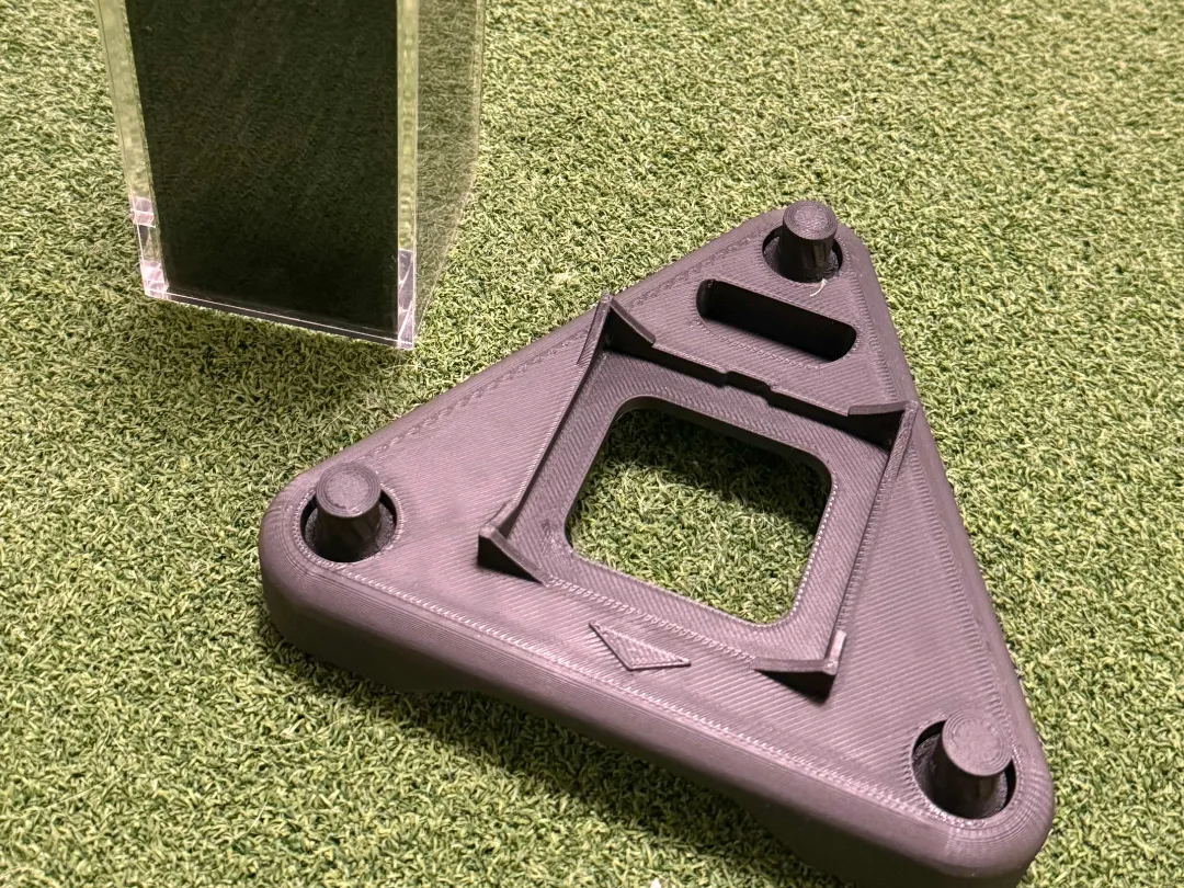 Square golf launch monitor base - Free 3D Print Model - MakerWorld