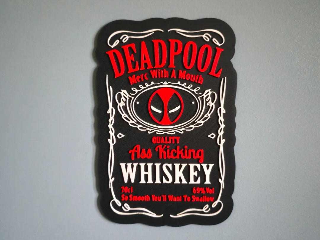 Deadpool Whiskey Parodie – Jack Daniel's Style - Free 3D Print Model ...