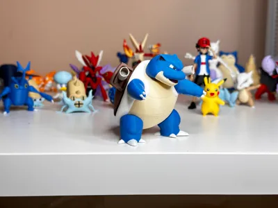 Blastoise (Pokemon) 65mm tall Multipart by LCFigure MakerWorld ...