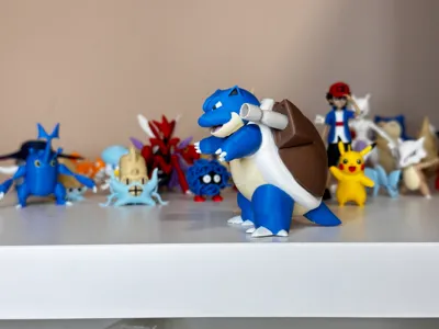 Blastoise (Pokemon) 65mm tall Multipart by LCFigure MakerWorld ...