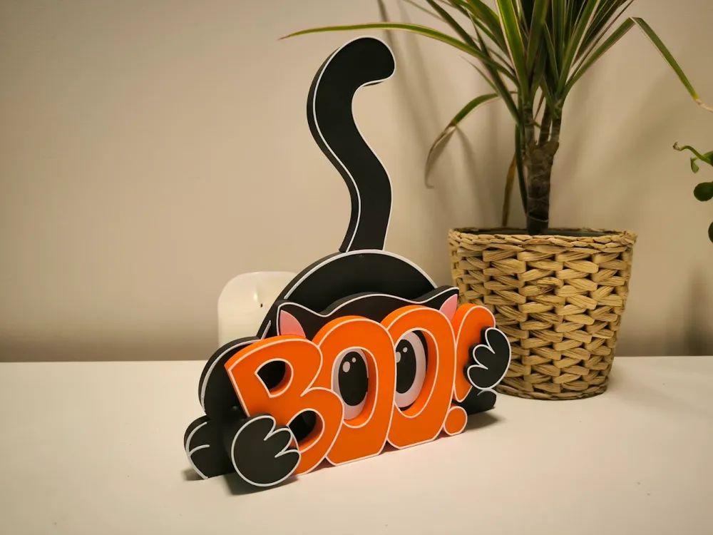 Boo Cat - Free 3D Print Model - MakerWorld