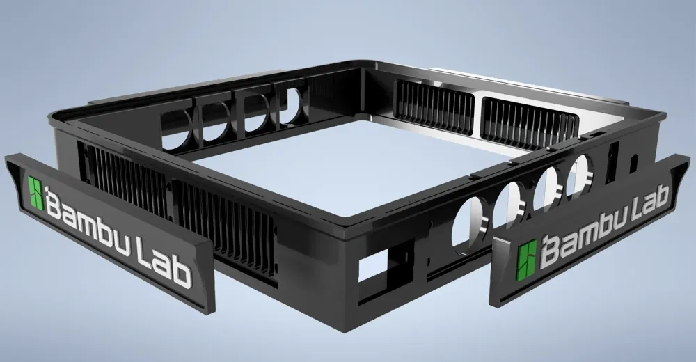 P1S 60mm Riser with 8 Fans Front to Back Airflow + LED Strip by 马马耶夫 ...