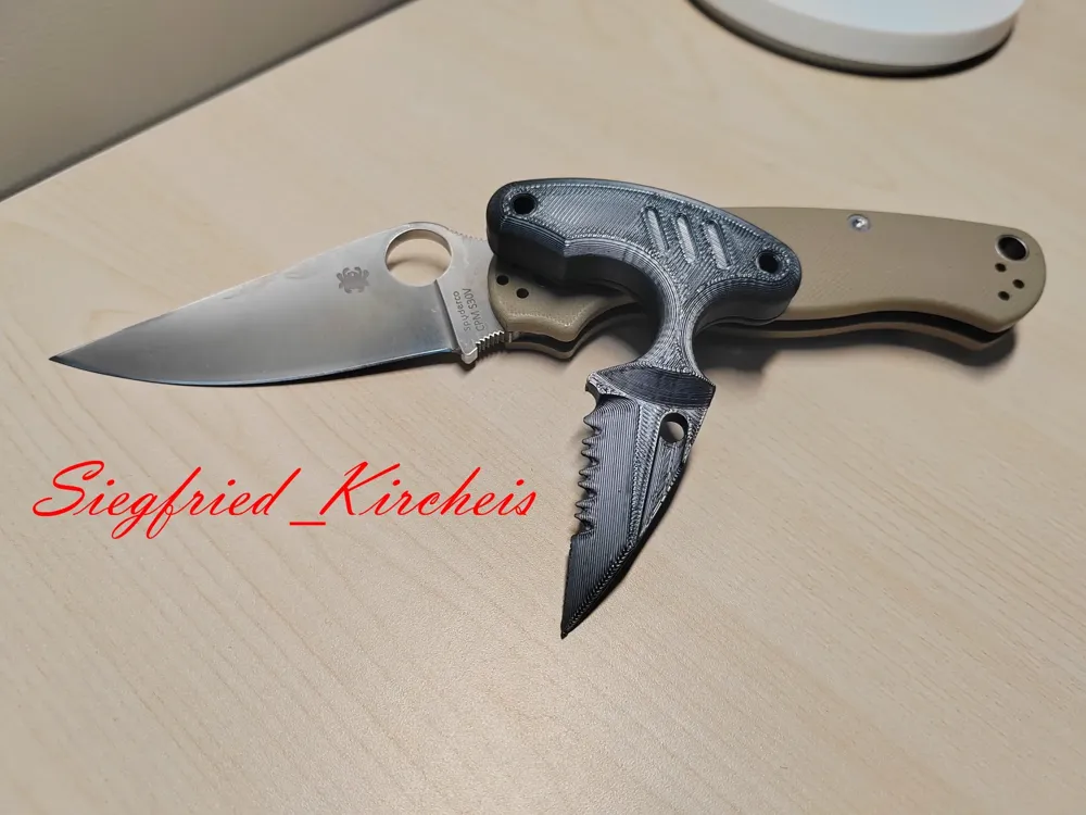 EDC Asymmetrical Push Dagger by Siegfried_Kircheis - MakerWorld