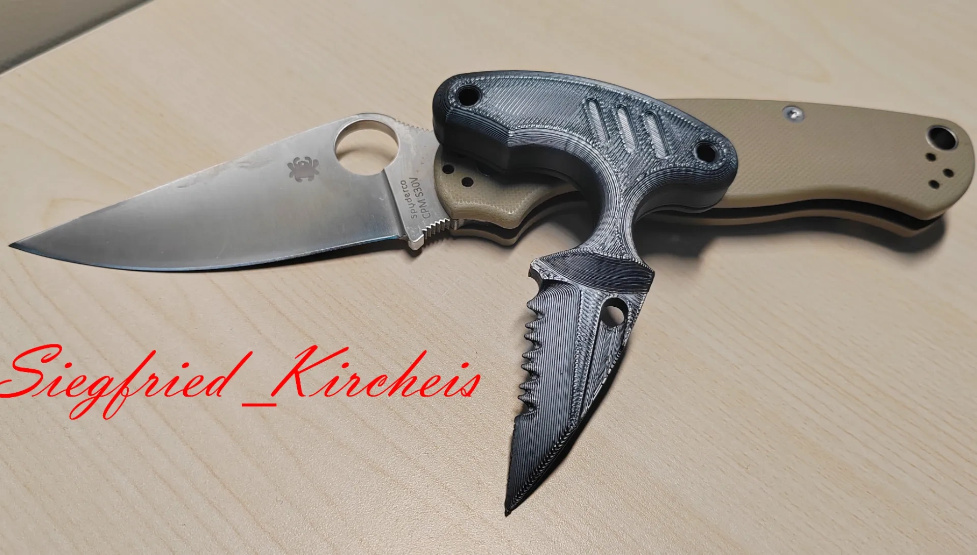EDC Asymmetrical Push Dagger by Siegfried_Kircheis MakerWorld: Download Free 3D Models