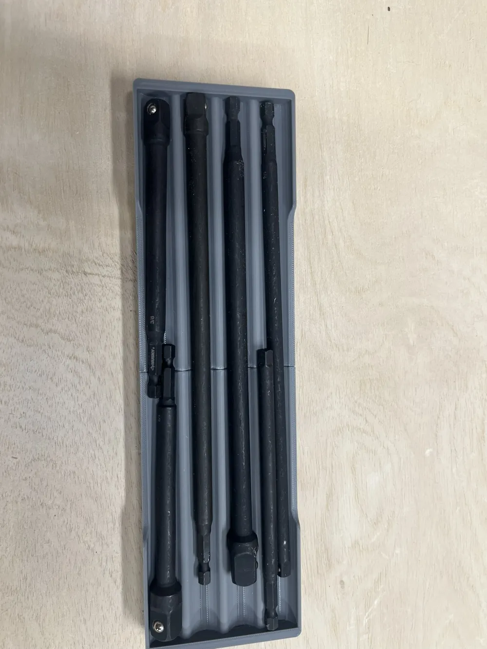 Gridfinity impact extension socket adapter holder by Cattywhompus ...