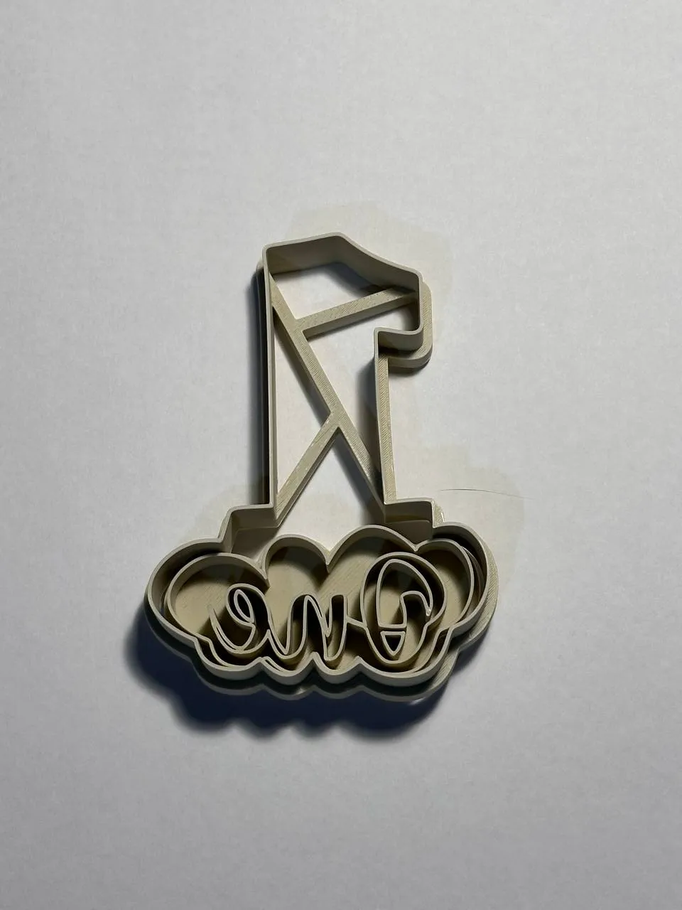 Cookie cutter with Number 1 + Lettering - Free 3D Print Model - MakerWorld