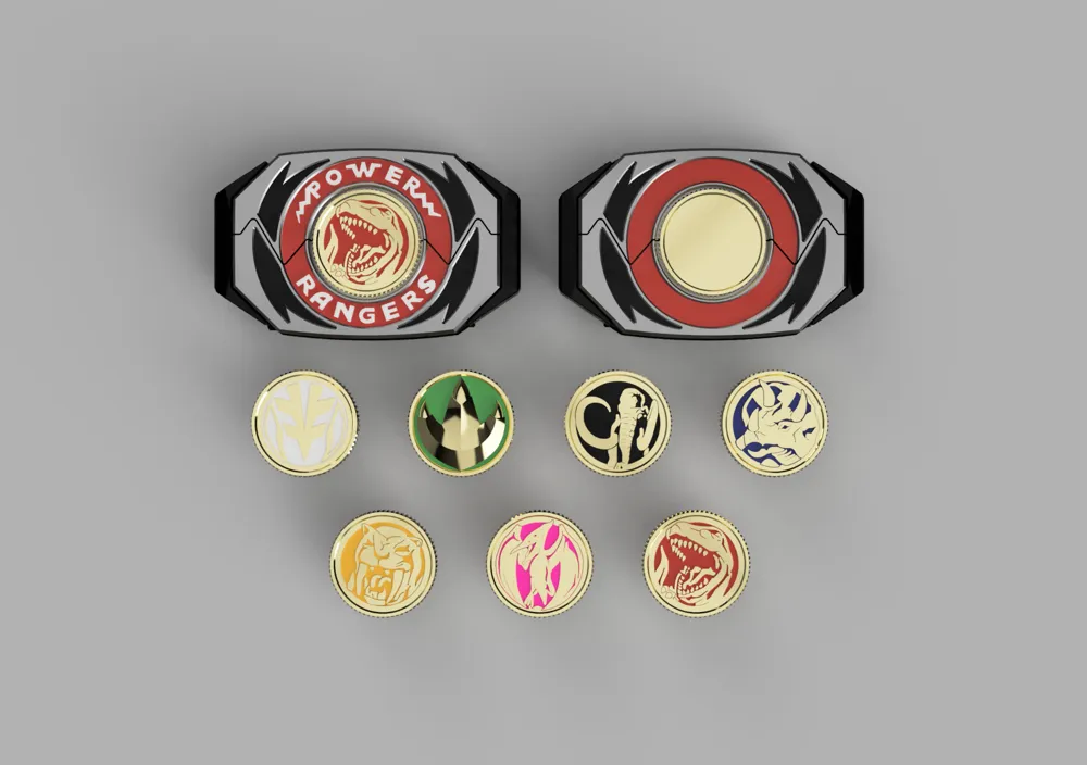 7 Mighty Morphin Power Rangers Colored Coins by Leader of Chaos ...