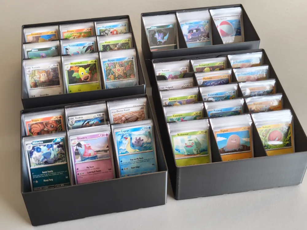 Gridfinity TCG card sorting trays - Free 3D Print Model - MakerWorld