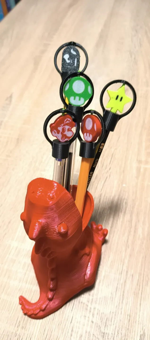 Super Mario spinning pen toppers by Benchymaker MakerWorld: Download ...