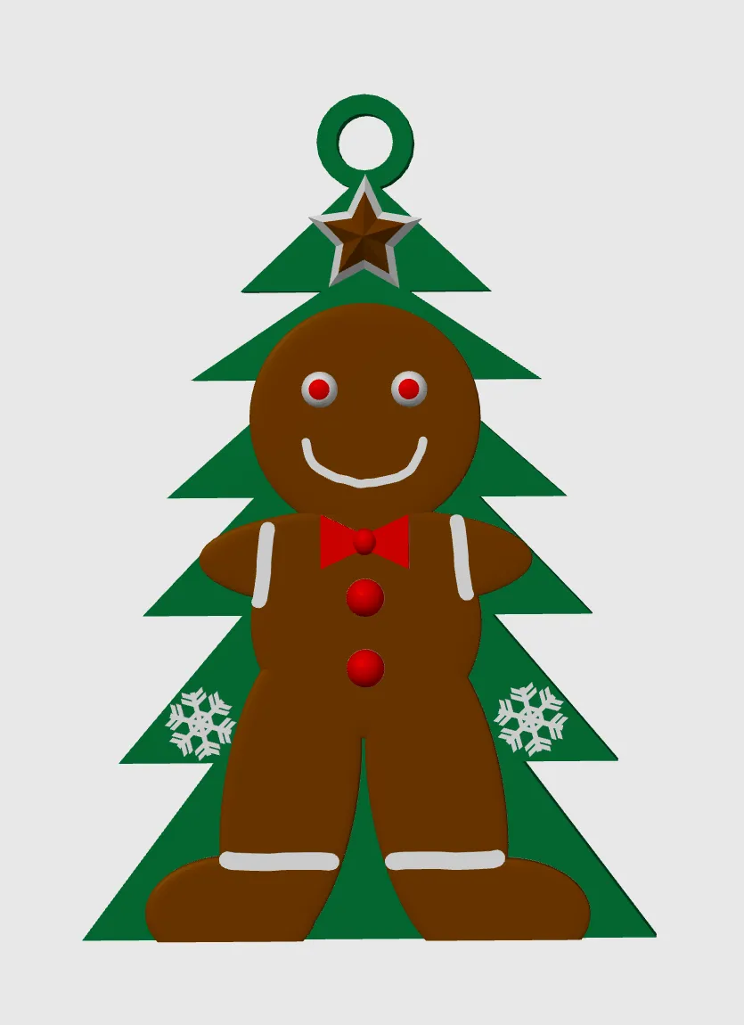 Gingerbread Christmas Tree by Ladislau - MakerWorld