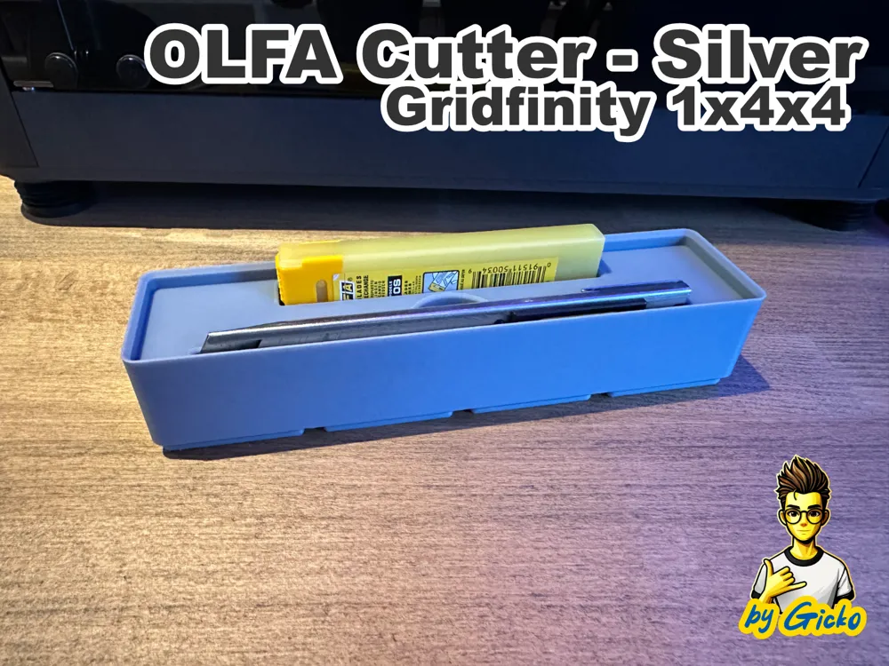 Gridfinity - Olfa Profi Cutter Silver 1x4x4 by gicko - MakerWorld