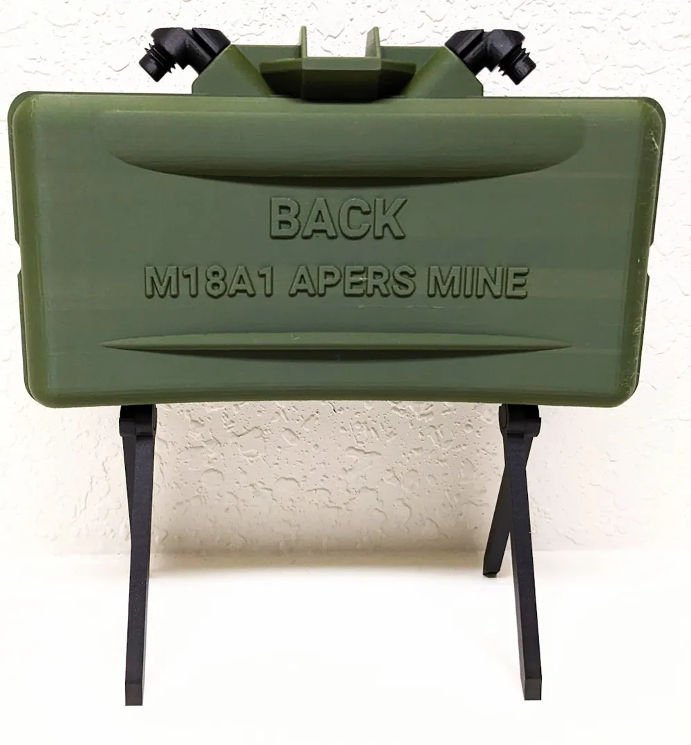 Life-Size Claymore Mine with Folding Legs - Free 3D Print Model ...