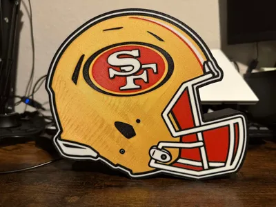 49ers Lightbox V2 - Free 3D Print Model - MakerWorld