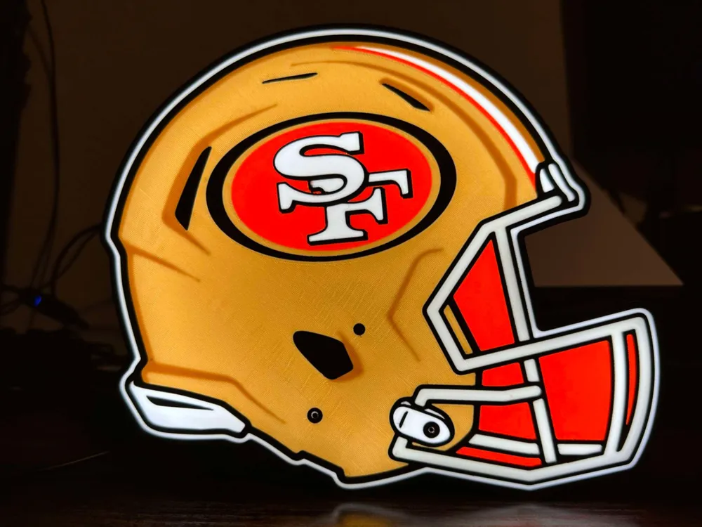 49ers Lightbox V2 - Free 3D Print Model - MakerWorld