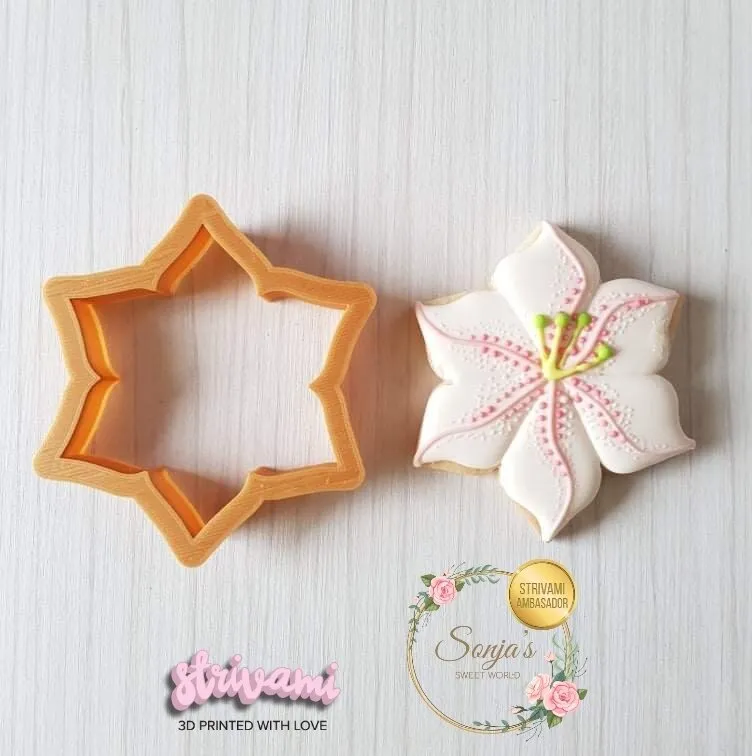 Flower lily cookie cutter by Nenad Galuška - MakerWorld