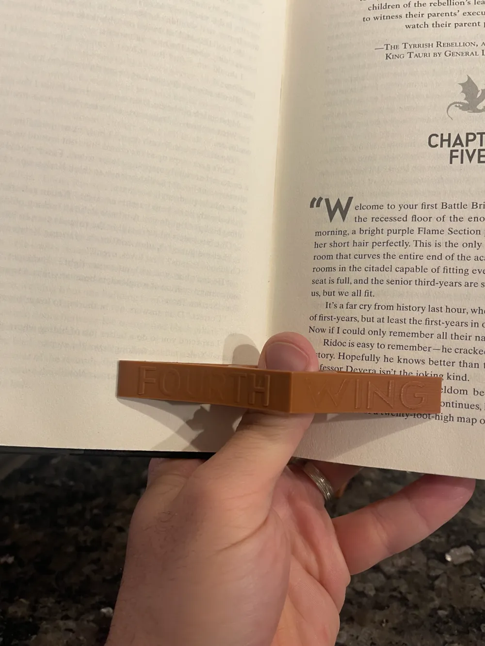 Fourth Wing Book Page Holder - Free 3D Print Model - MakerWorld
