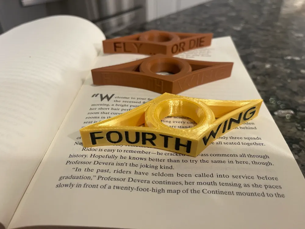 Fourth Wing Book Page Holder - Free 3D Print Model - MakerWorld