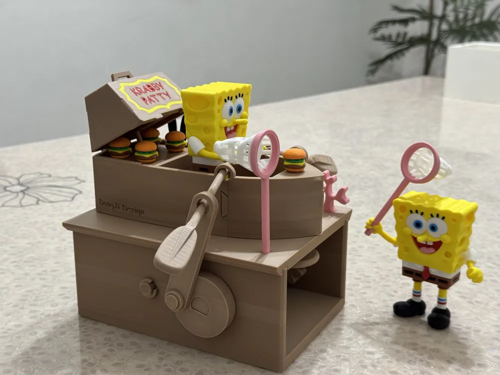 SpongeBob's Mobile Diner Boat - Hand-crank Automaton, Fun Creative ...