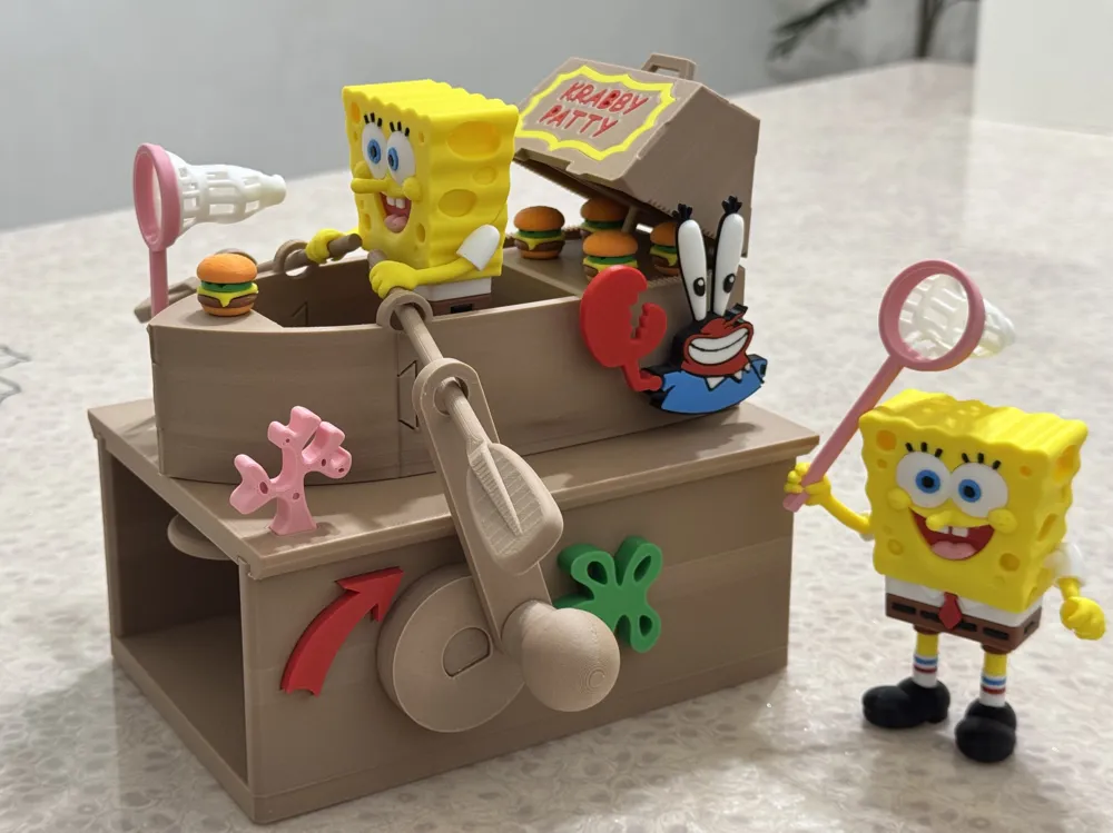 SpongeBob's Mobile Diner Boat - Hand-crank Automaton, Fun Creative ...