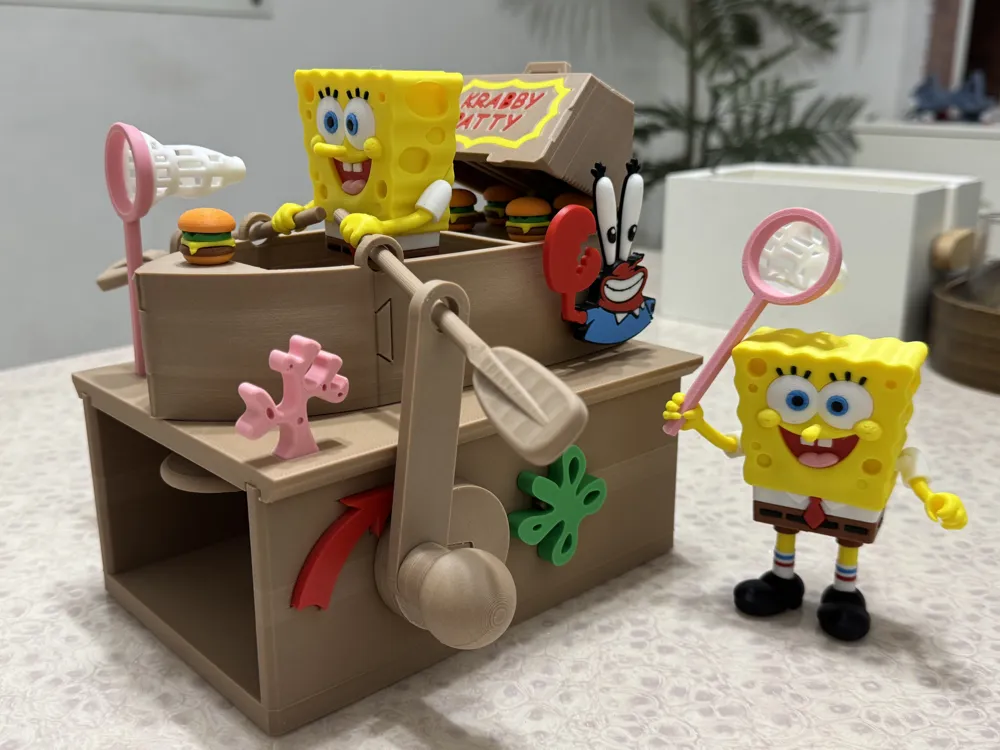 SpongeBob's Mobile Diner Boat - Hand-crank Automaton, Fun Creative ...