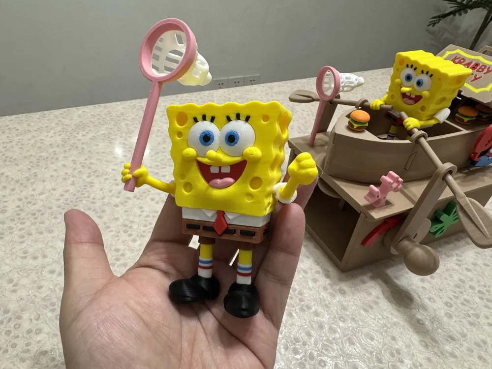 SpongeBob's Mobile Diner Boat - Hand-crank Automaton, Fun Creative ...