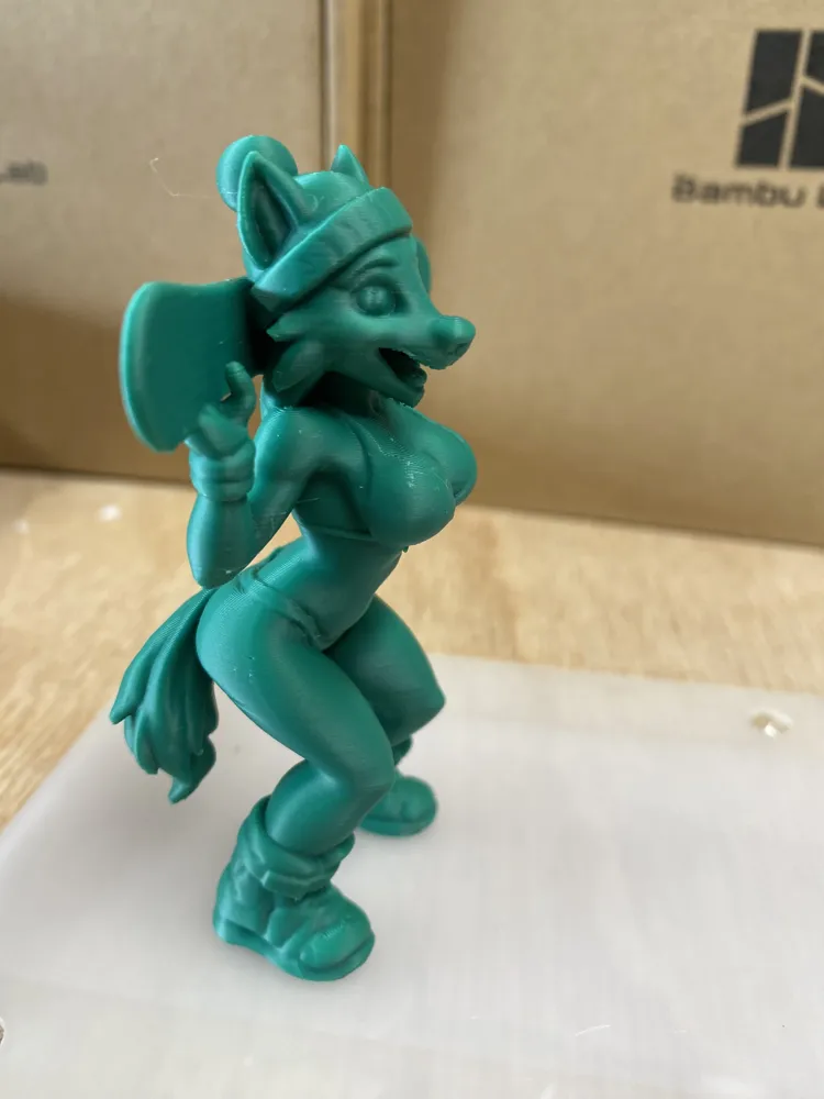 Lupa Grey snowboarding in Bikini Pose 2 - Free 3D Print Model - MakerWorld