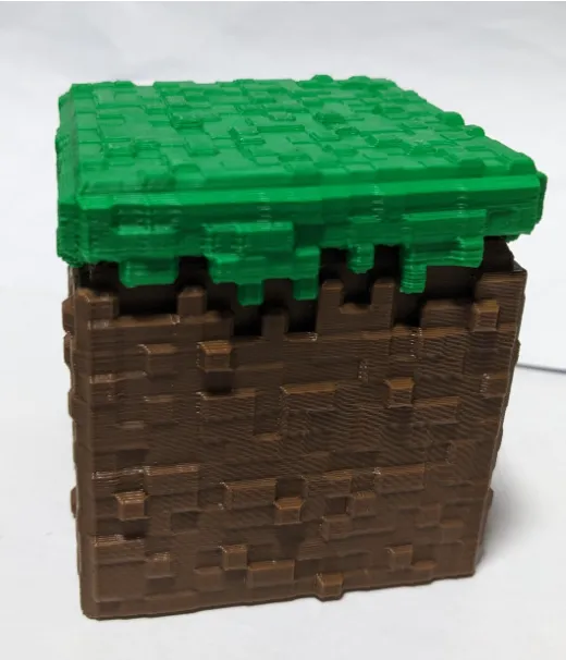 Minecraft "BIG" grass block BOX by EmaKralova - MakerWorld