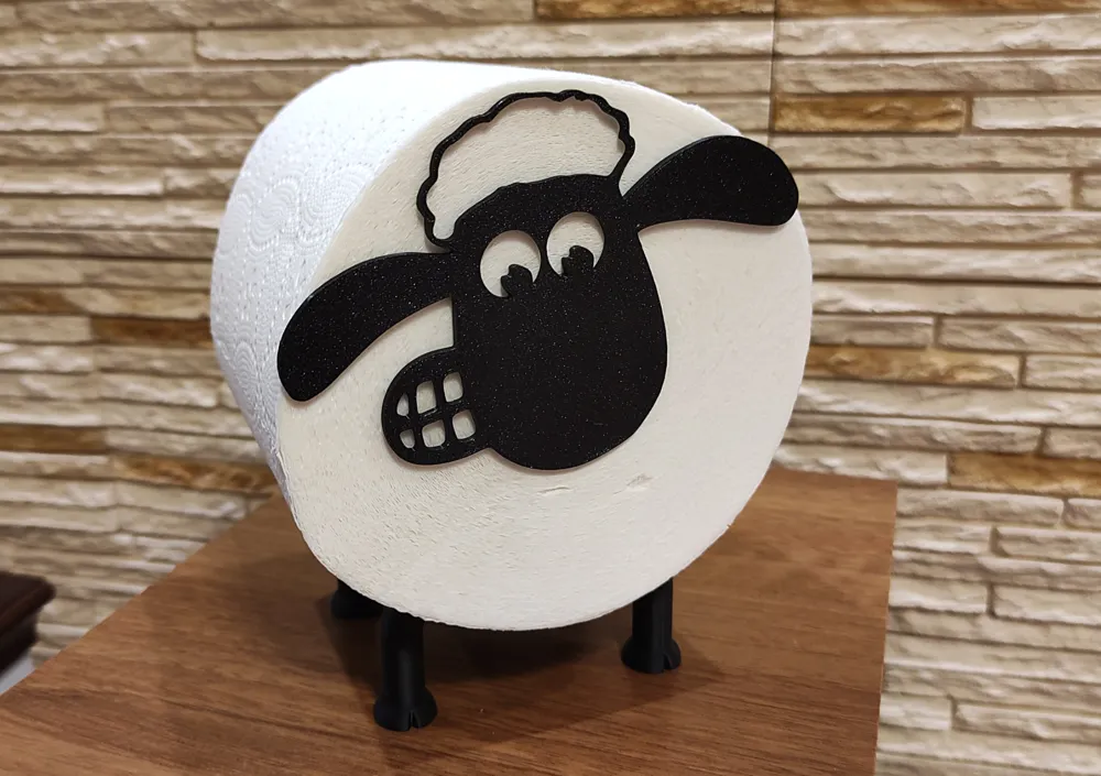 Shaun the Sheep Toilet Paper Roll Holder v4 by vg1 MakerWorld: Download Free 3D Models