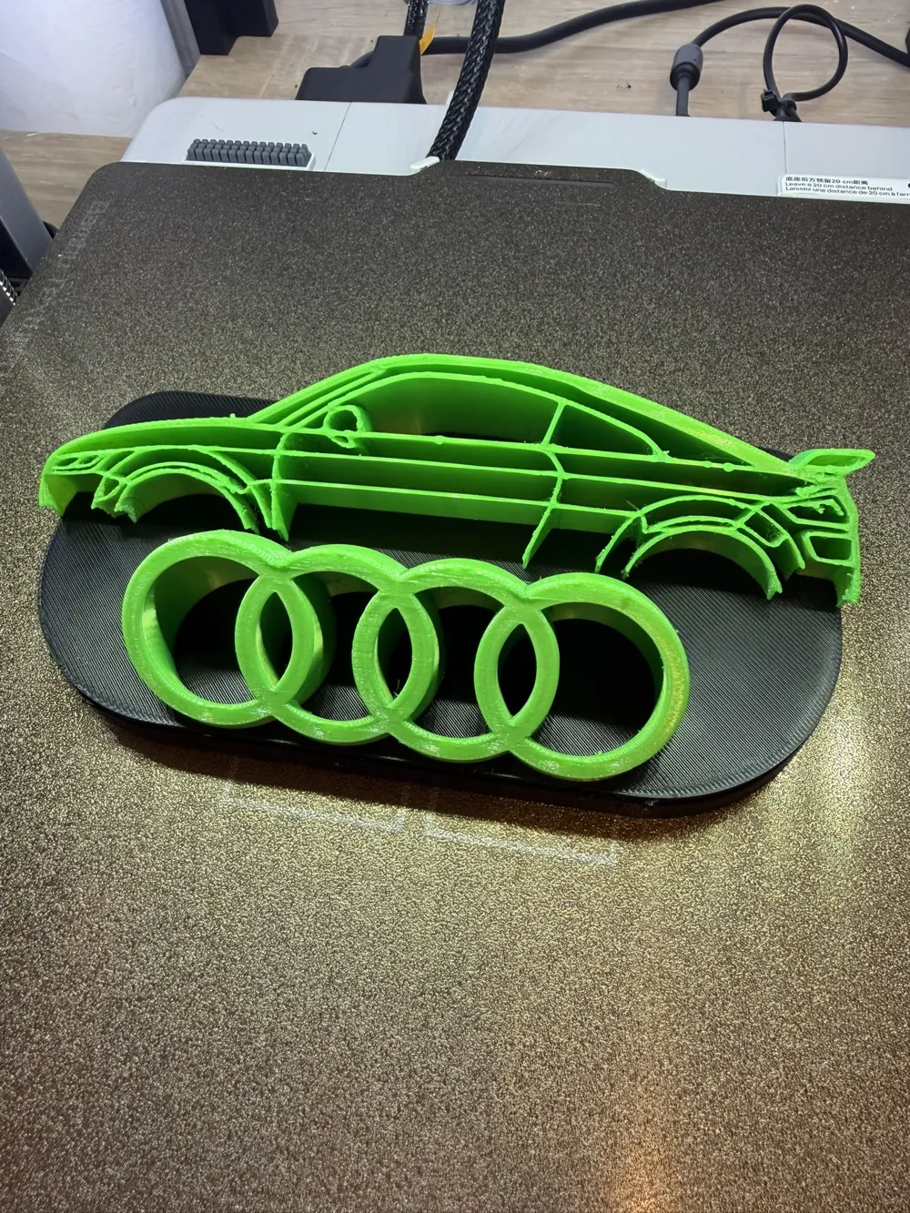 Audi TT RS Silhouette Logo Stand - Free 3D Print Model - MakerWorld