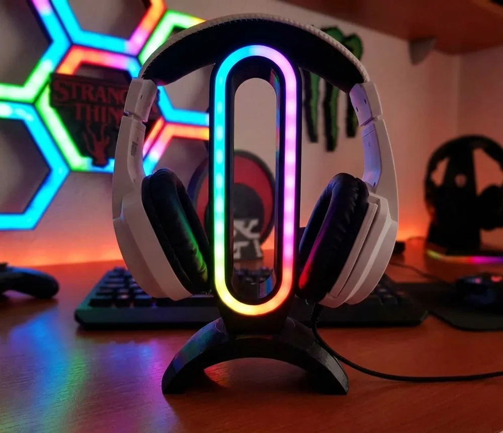 RGB / LED Headphone Stand – 3D Printable - Free 3D Print Model - MakerWorld