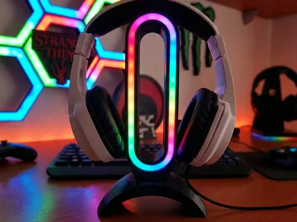 RGB / LED Headphone Stand – 3D Printable - Free 3D Print Model - MakerWorld