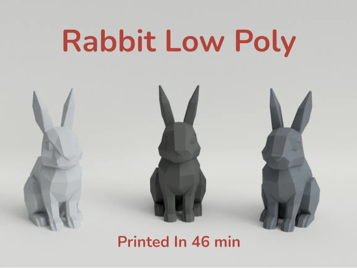 Rabbit Low Poly - Free 3D Print Model - MakerWorld