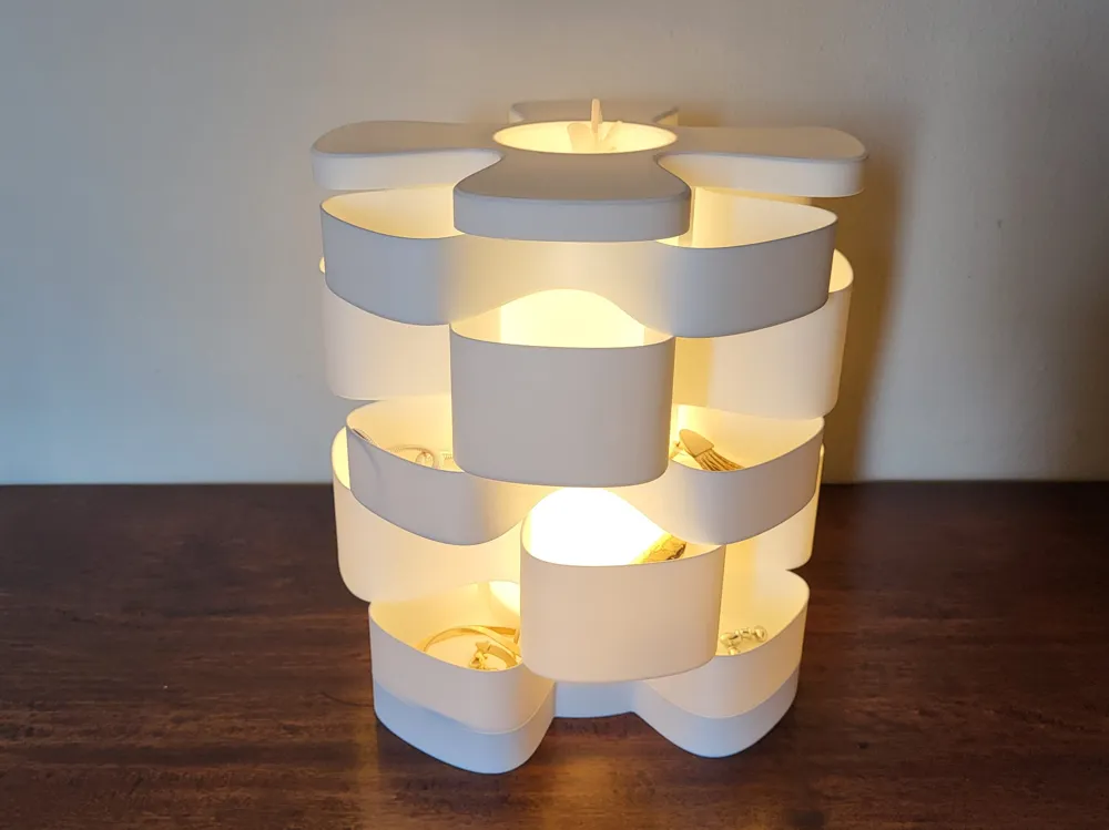 Rotating Jewelry Lamp Organizer (LED lamp kit) by CasaPrint3D ...