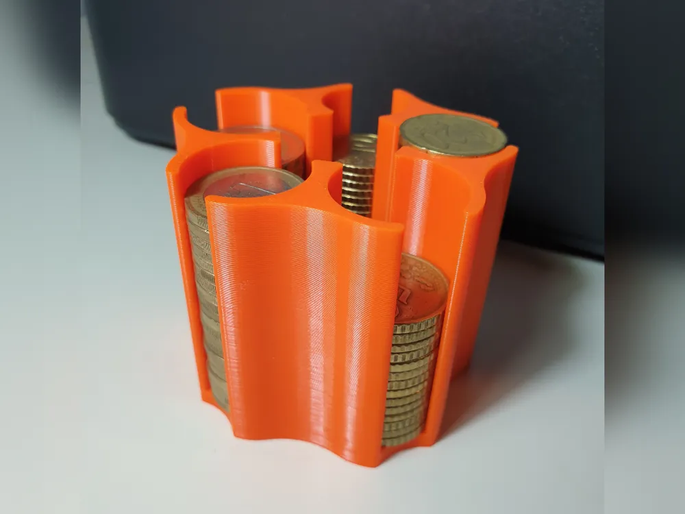 Euro Coin Holder / Organizer v2 - Free 3D Print Model - MakerWorld