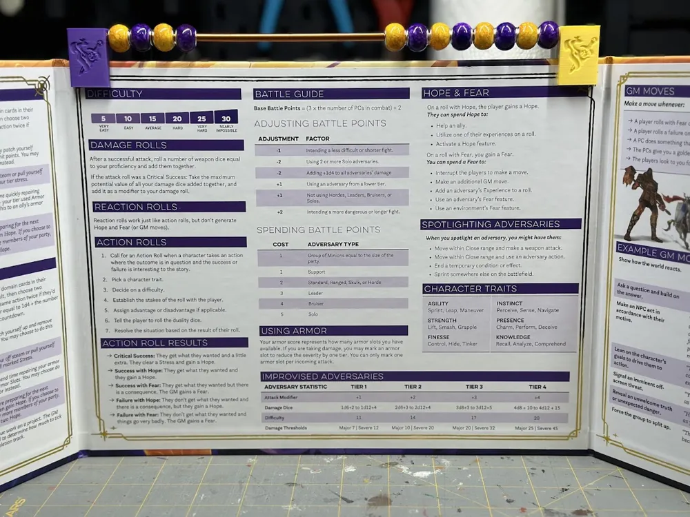 Daggerheart GM Screen Fear Tracker by scottjpaquette MakerWorld ...