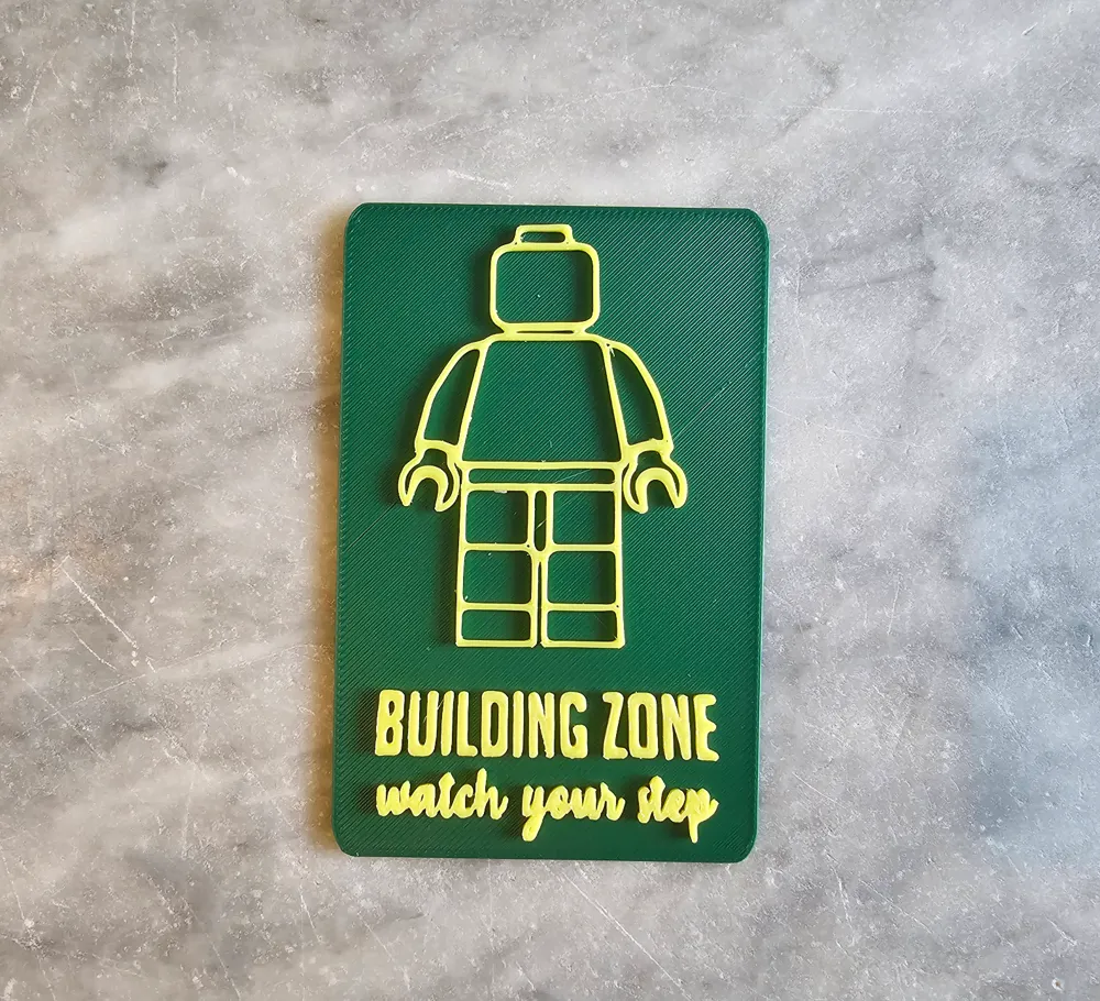 "Bricks" Building zone sign by dubmehard - MakerWorld