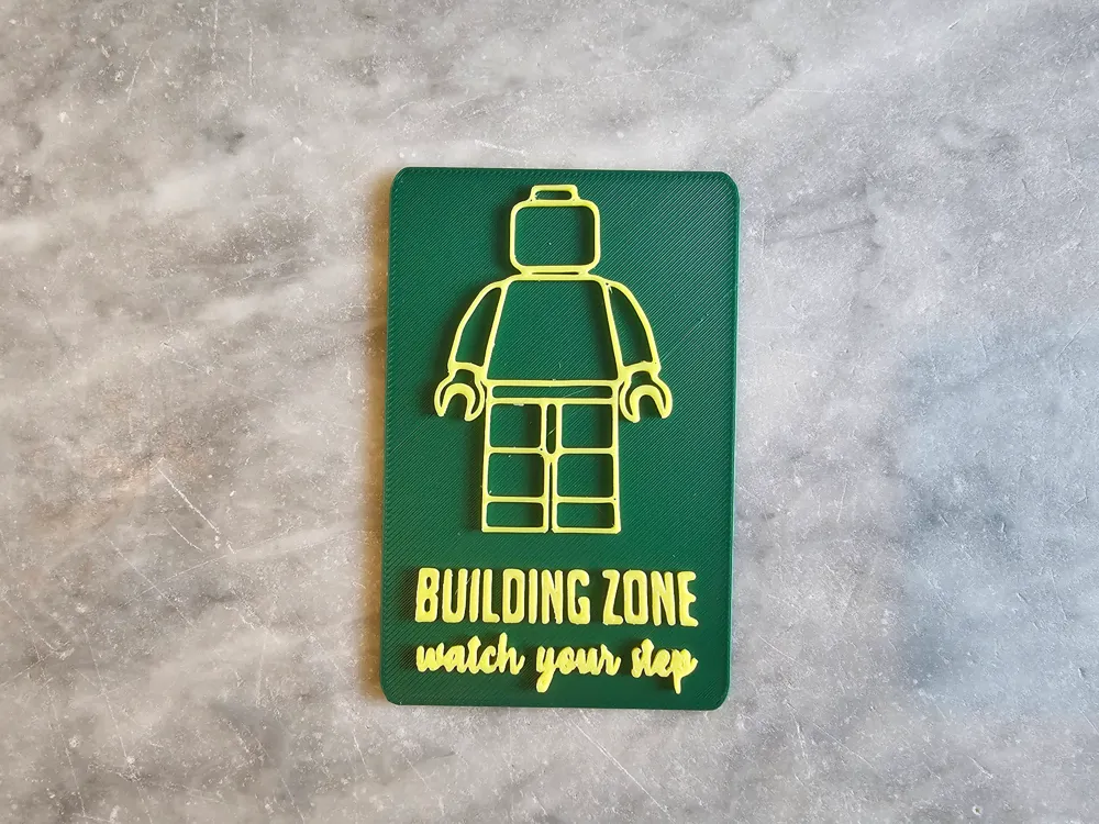 "Bricks" Building zone sign by dubmehard - MakerWorld