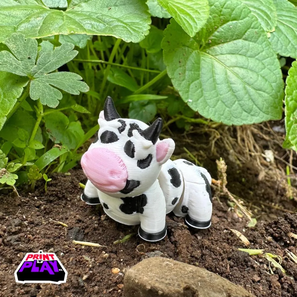 Adorable Vaca Flexible y (Llavero) (Mini) por Print N Play MakerWorld ...