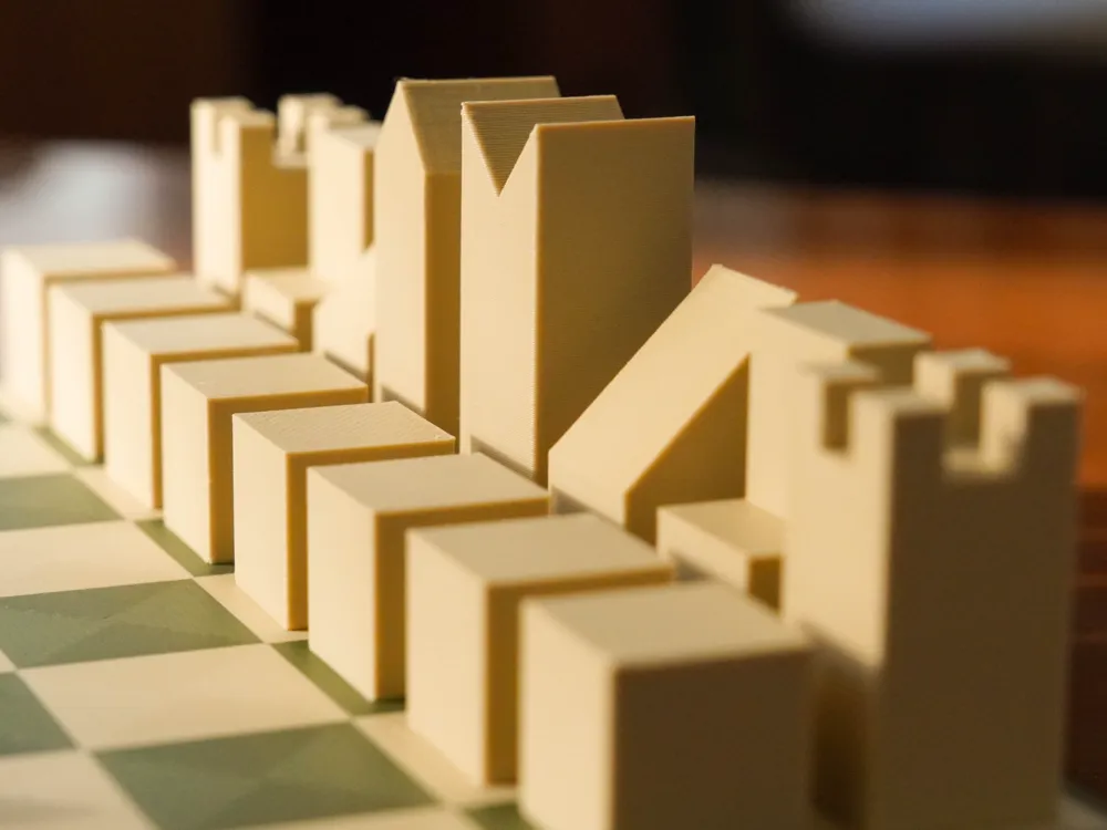 Minimalist Portable Chess Set - Free 3D Print Model - MakerWorld